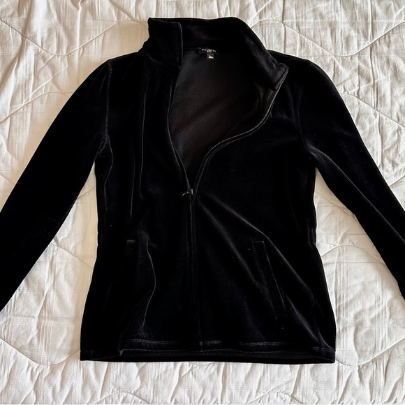 Talbots | Jackets & Coats | Talbots Womans Black Velour Jacket Small ...